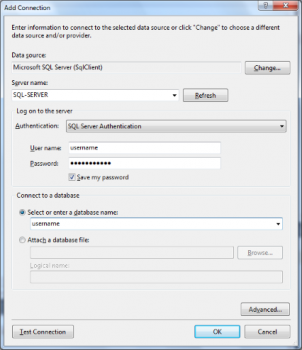 Connecting to SQL Server using Visual Studio – CMS Support